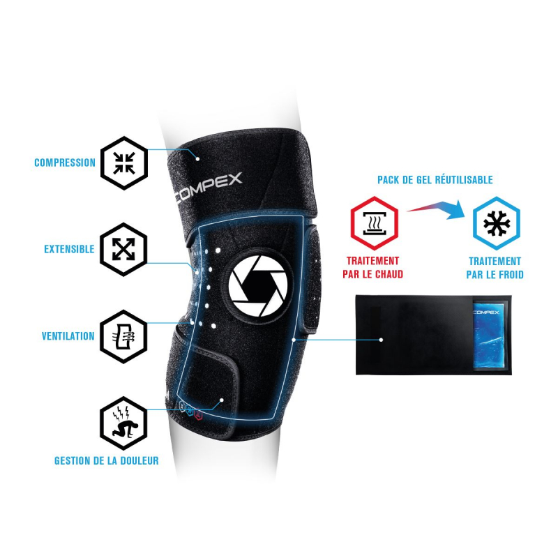 COMPEX COLDFORM KNEE (GENOU) - THERAPIE PAR LE CHAUD ET LE FROID pour ...