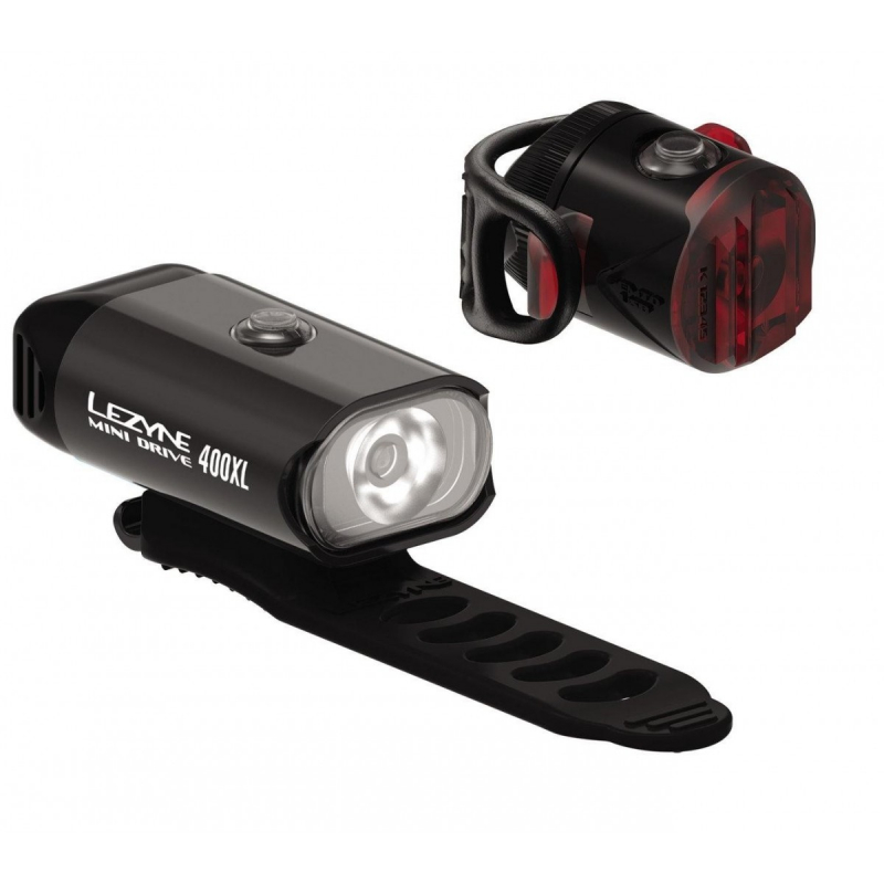 LEZYNE MINI DRIVE 400 + FEMTO USB DRIVE PAIR - Eclairage avant et ...