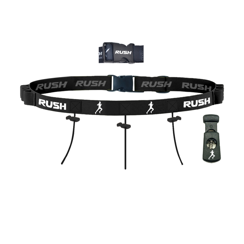 Ceinture porte dossard RUSH Basic Race belt avec 3 points - PlaneteCycle